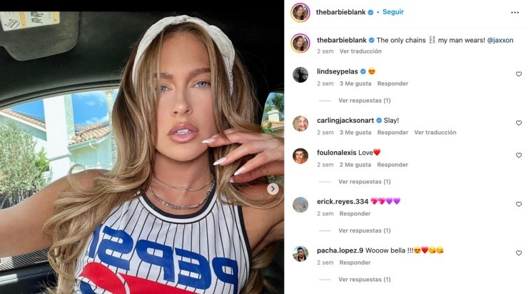 Kelly Kelly de WWE a estrella de OnlyFans (Instagram @thebarbieblank))