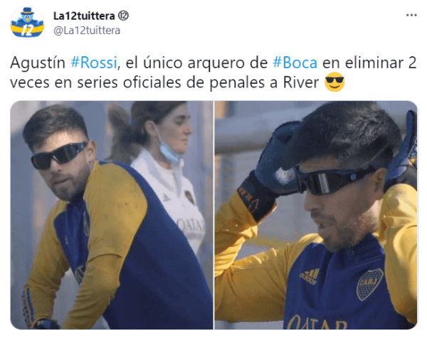 El llamativo look con el que apareció Agustín Rossi a la práctica de ...