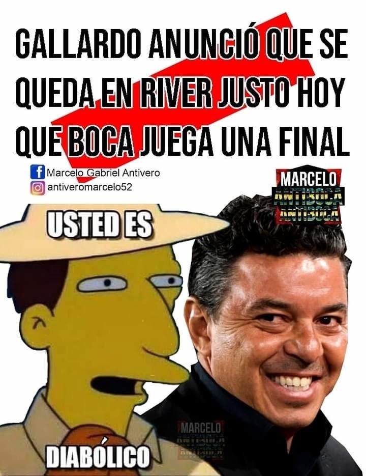 River se ríe de Boca: los memes por la continuidad de Gallardo