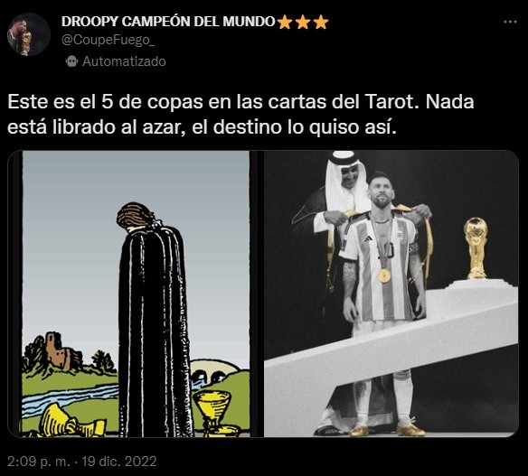 Creer o reventar: revelaron cómo es el 5 de copas en las cartas de ...