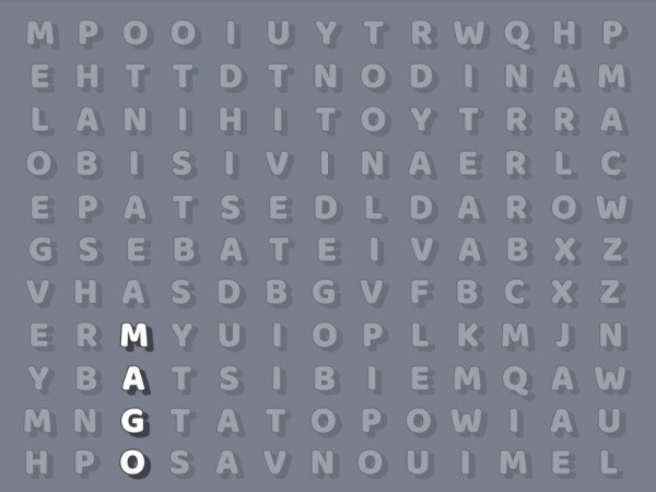 Solo para DETECTIVES: encuentra la palabra MAGO en 13 segundos