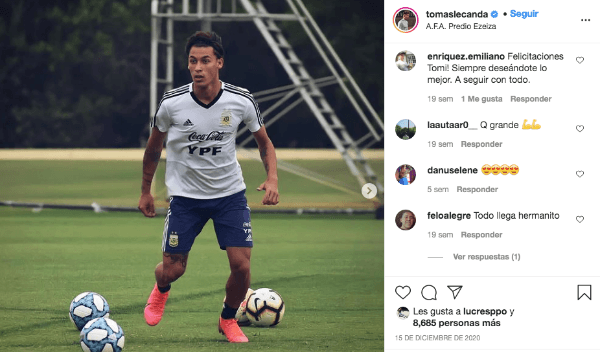 Tomás Lecanda, jugador de la Reserva de River, brindó una entrevista y ...